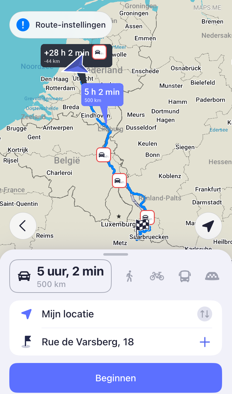 Het gebruik van Maps.Me.